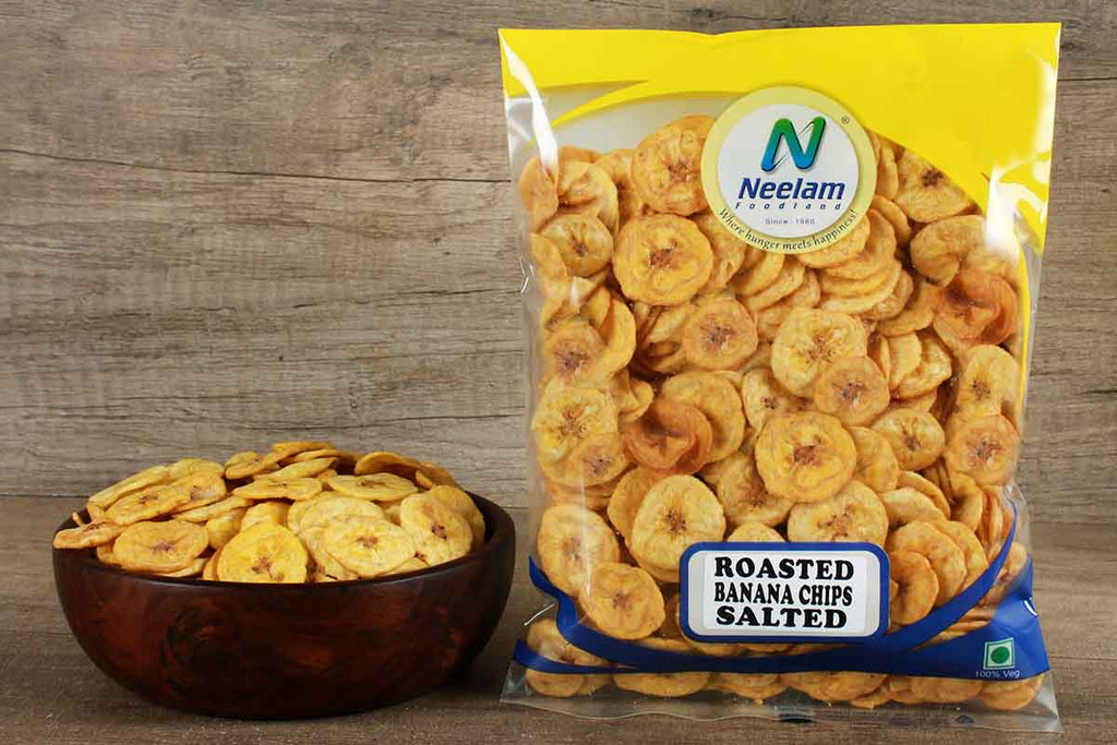 ROASTED BANANA CHIPS SALTED 200 GM Neelam Foodland India